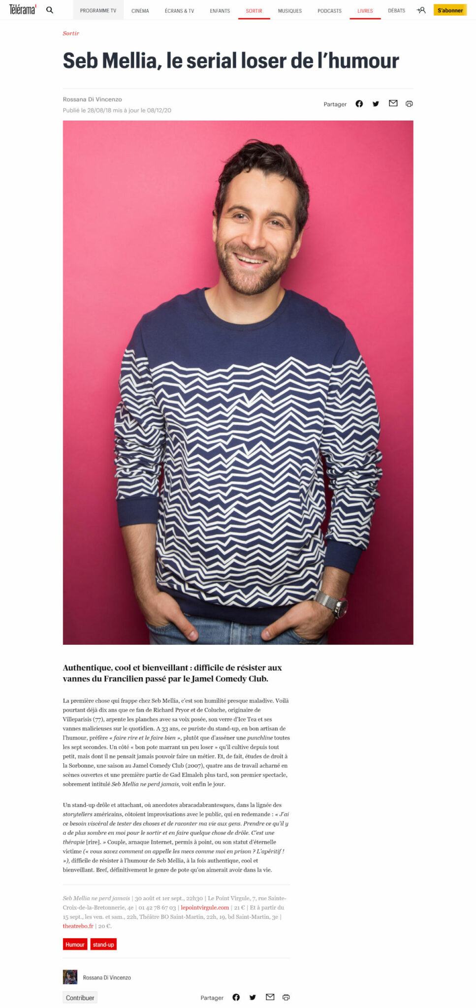 Bio – Seb Mellia | Site Officiel